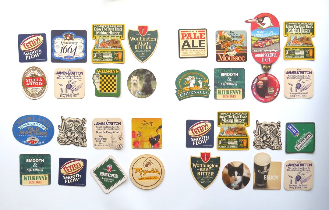 8 X Vintage Beer Mats 4 Lots Available, Sold Individually Various ...