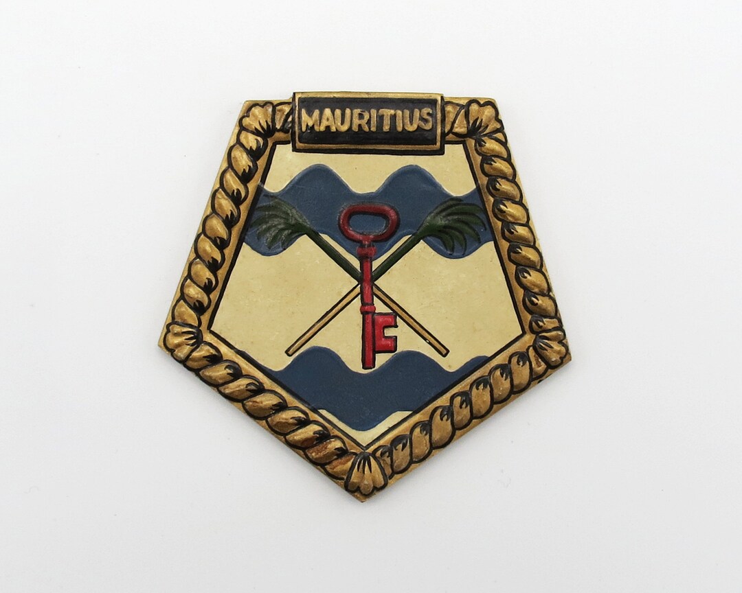 Vintage HMS Mauritius, WW2 Royal Navy Cruiser Hand Painted Plaque - Etsy