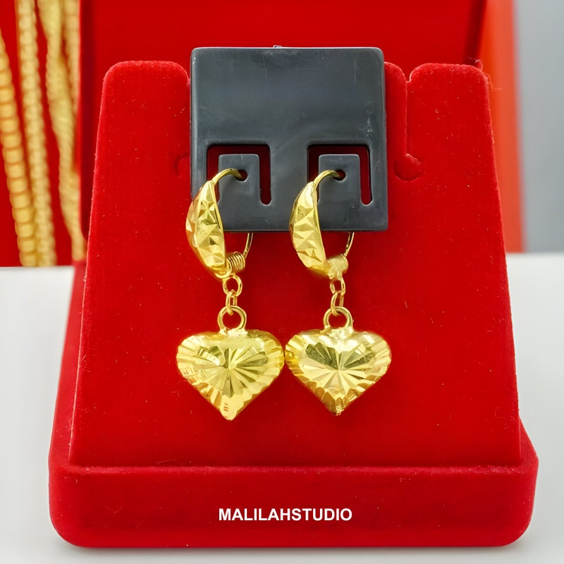 24k Gold Earrings - Etsy