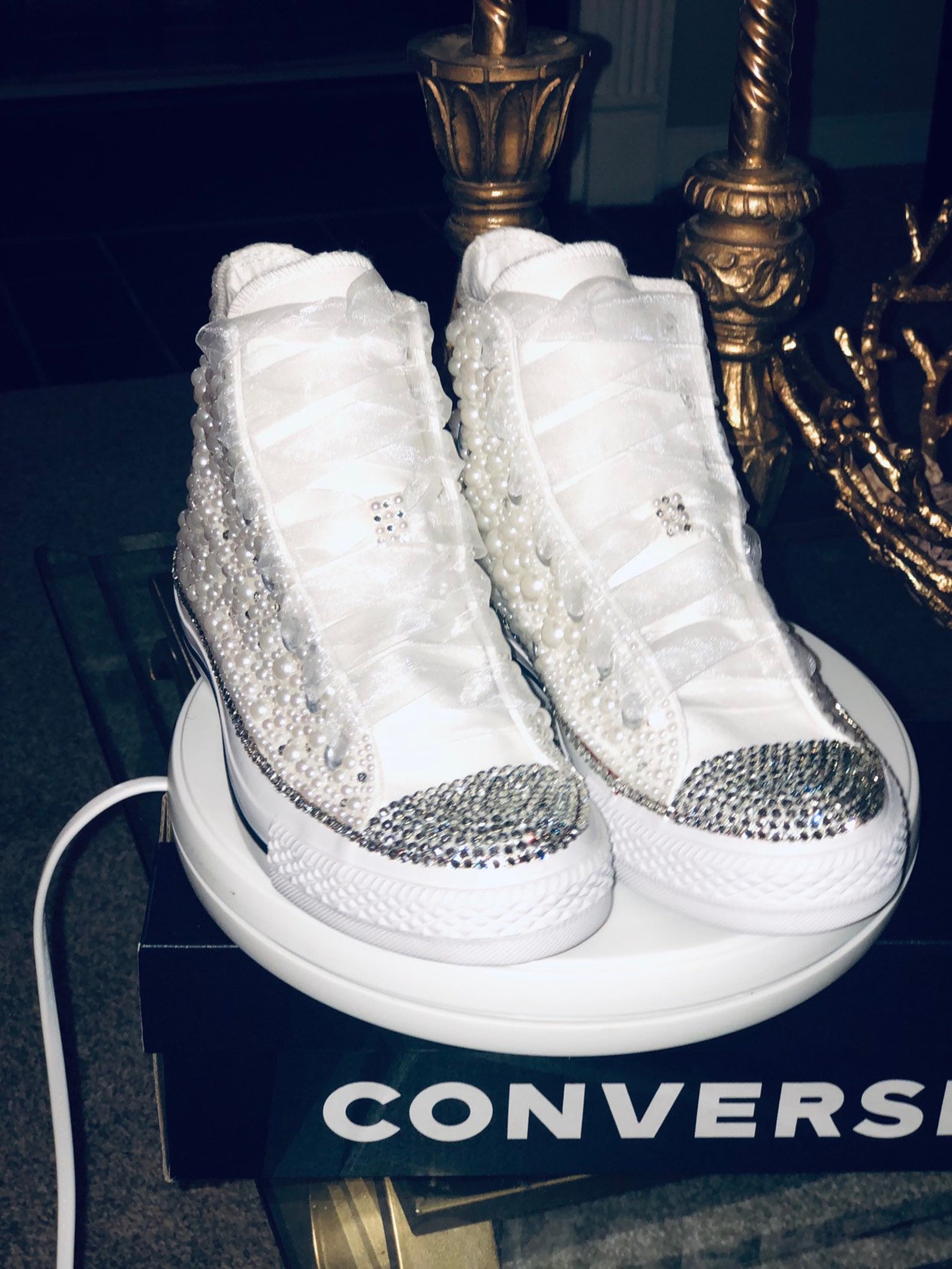 Bedazzled Bling Custom Wedding Hightops - Etsy