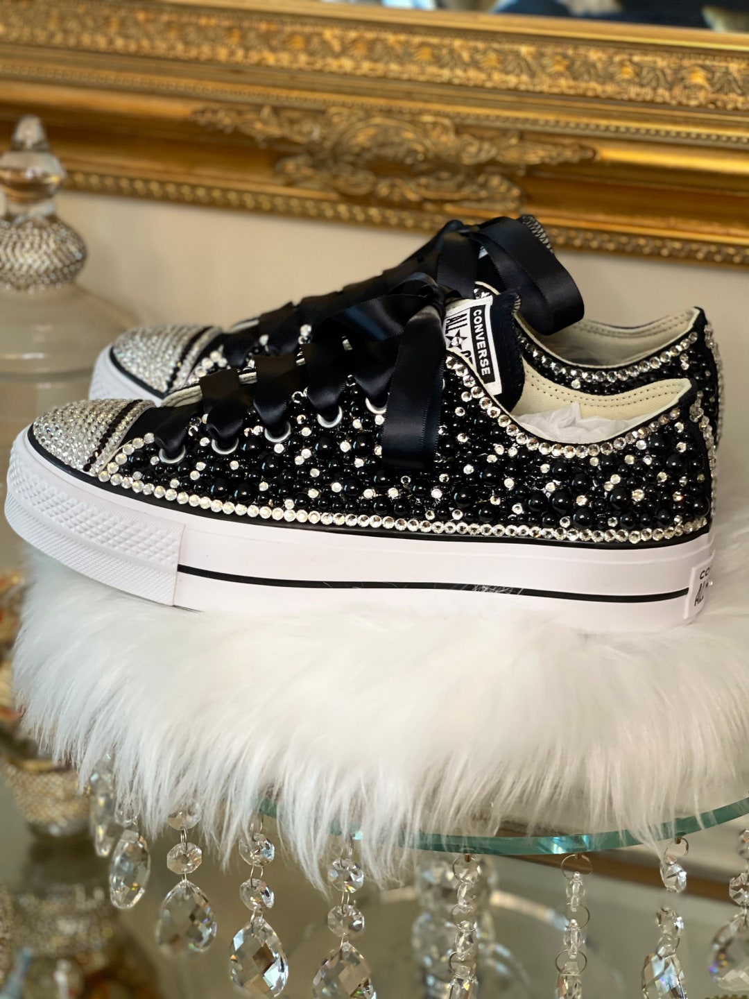 Platform Bling Converse - Etsy