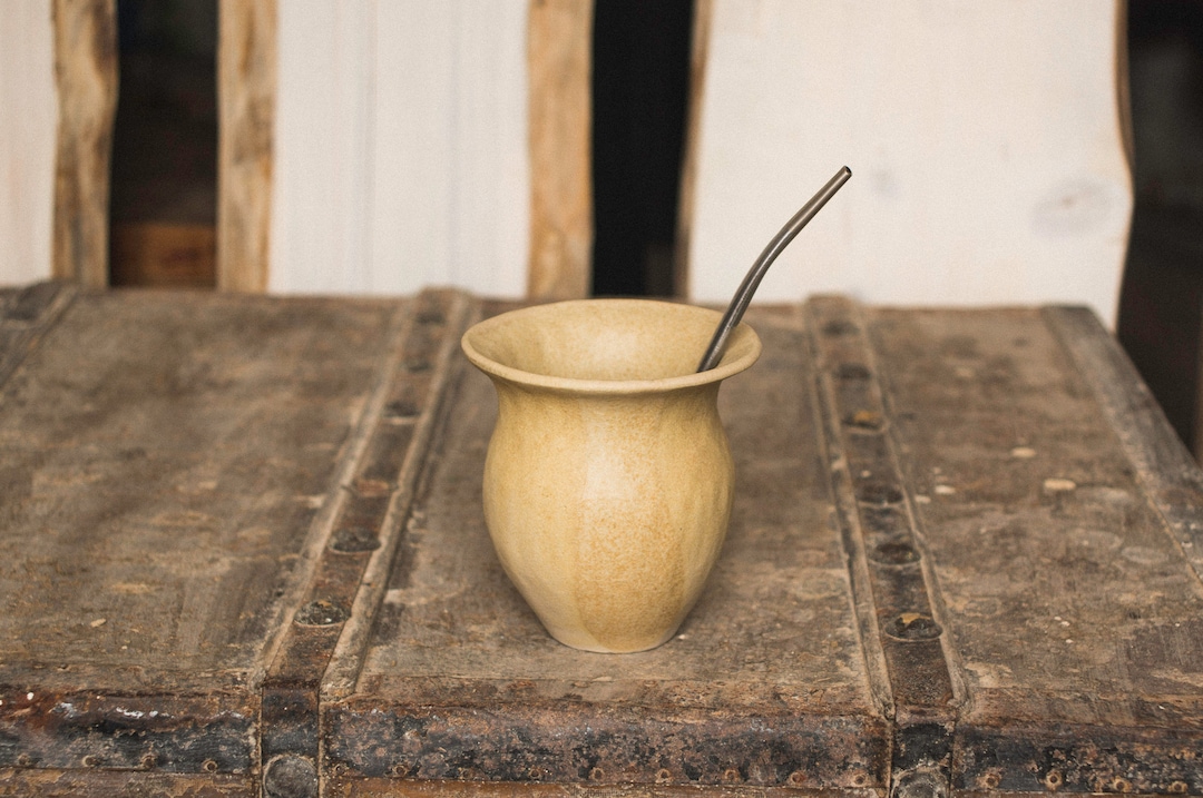 Handmade Ceramic Erva Mate Chimarrao Cup Ciua Gourd Calabaza Calabash ...