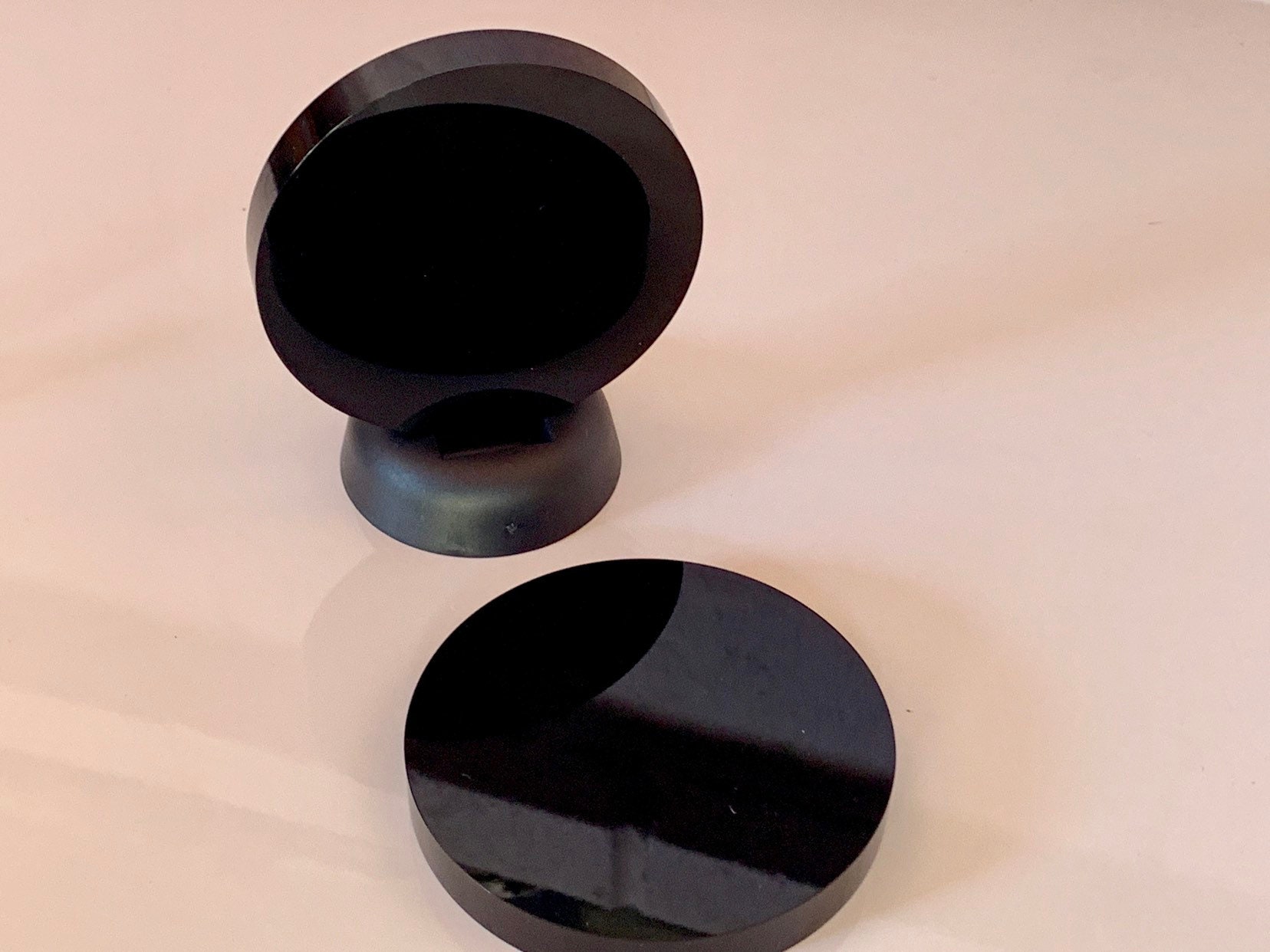 Obsidian Mirror Thick Natural Obsidian Mirror Scrying | Etsy