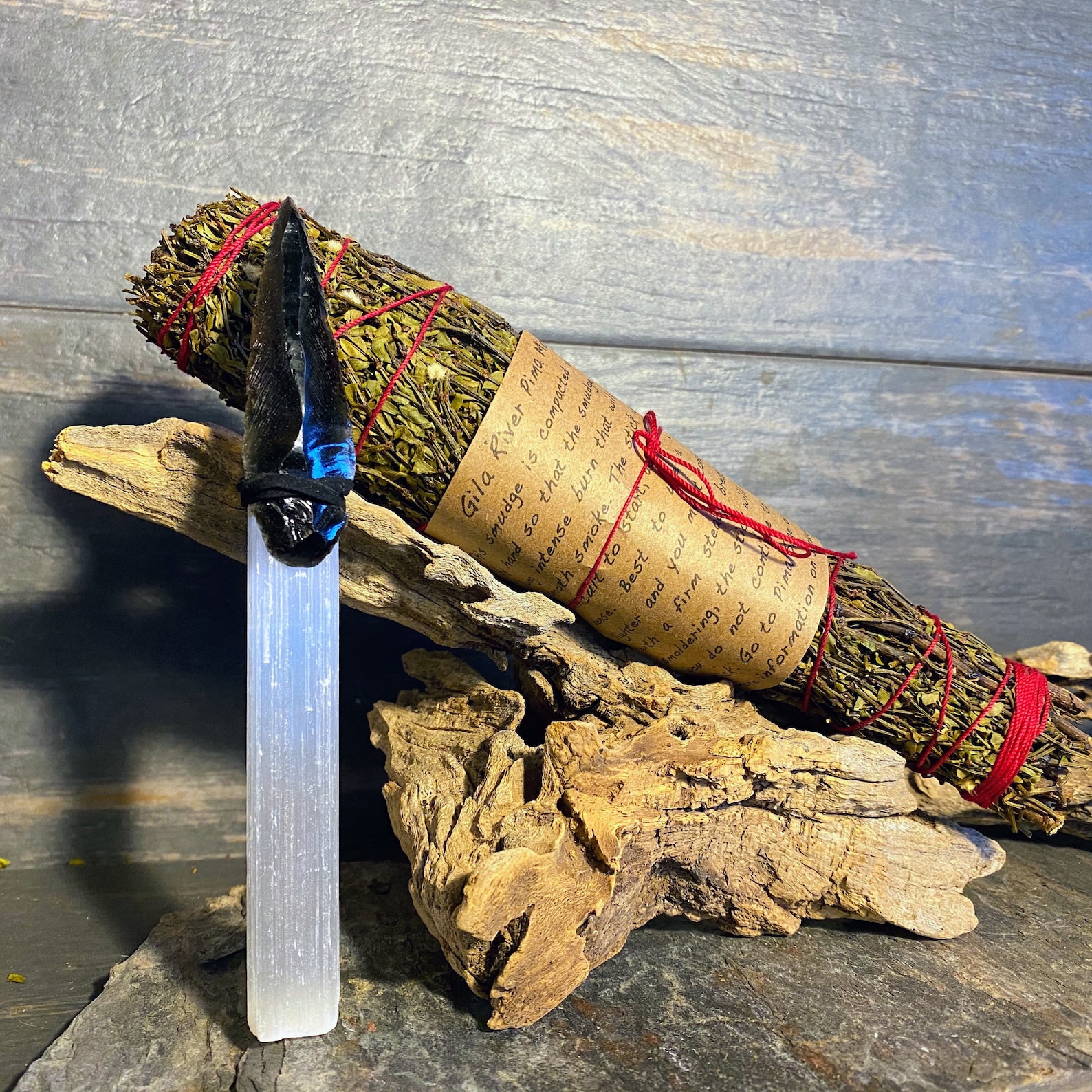 Obsidian Athame Selenite Wand Cord Cutting Tool Obsidian - Etsy UK