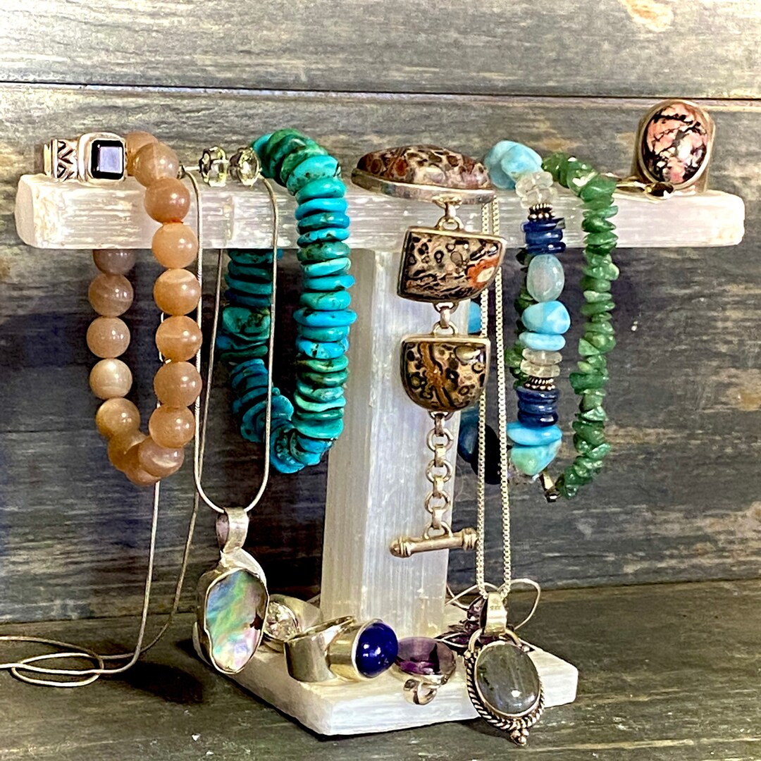 Selenite Stand Jewelry Display Stand Crystal Display Holder T-bar Stand ...