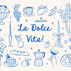 La Dolce Vita Italian Line Art - Etsy