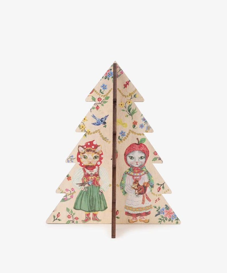 Japan Limited Nathalie Lete Christmas Tree,wood Ornament - Etsy