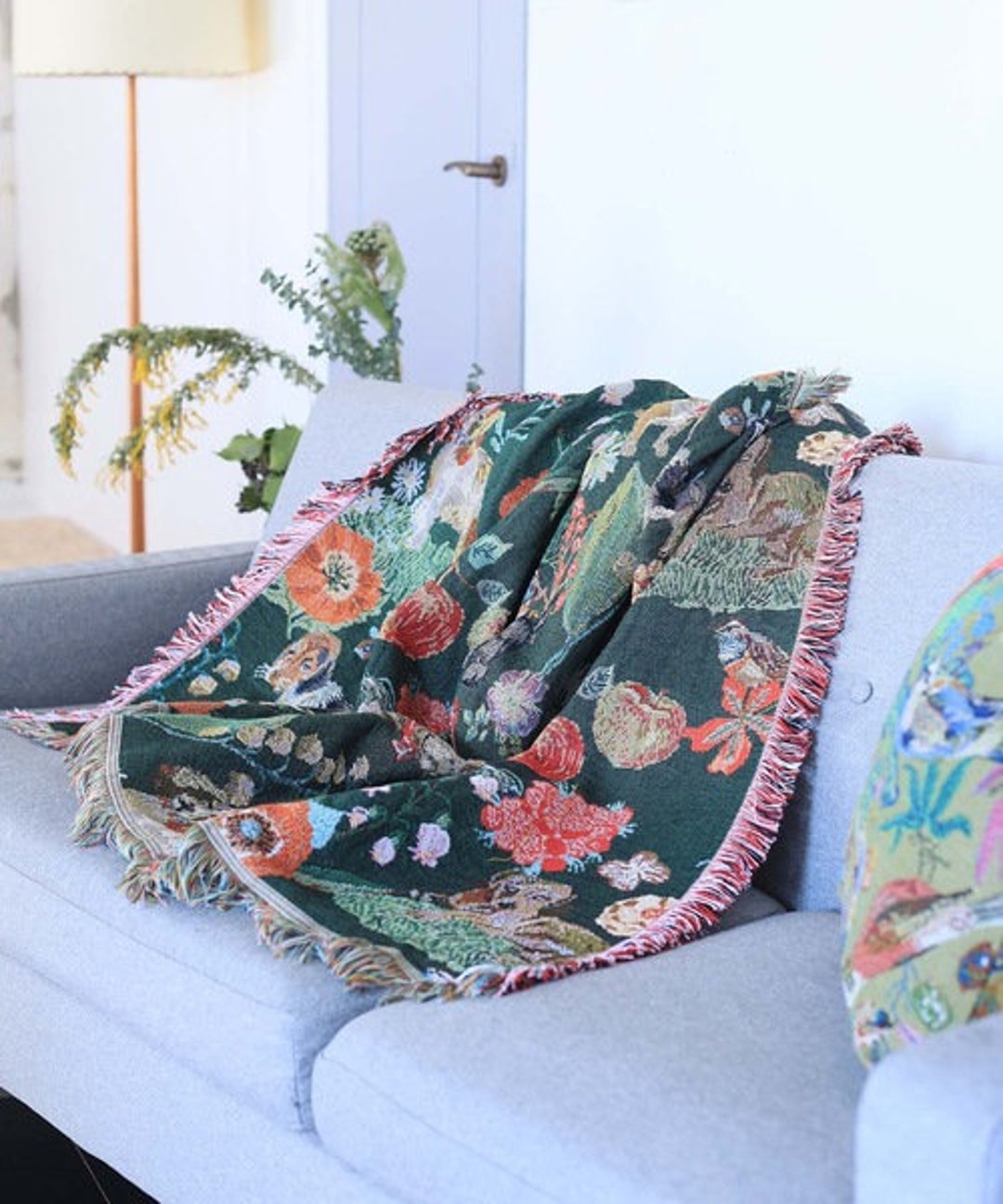 Japan Limited Nathalie Lete Throw Dog & Flower or Forestfreeshipping ...