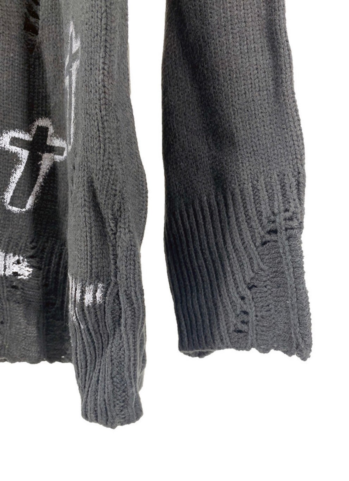 Broken heart ripped style alt sweater | Etsy