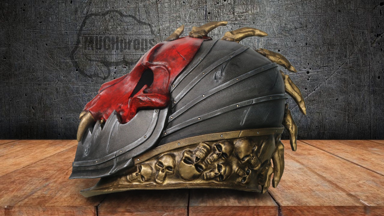 Red Skull Helmet - Etsy