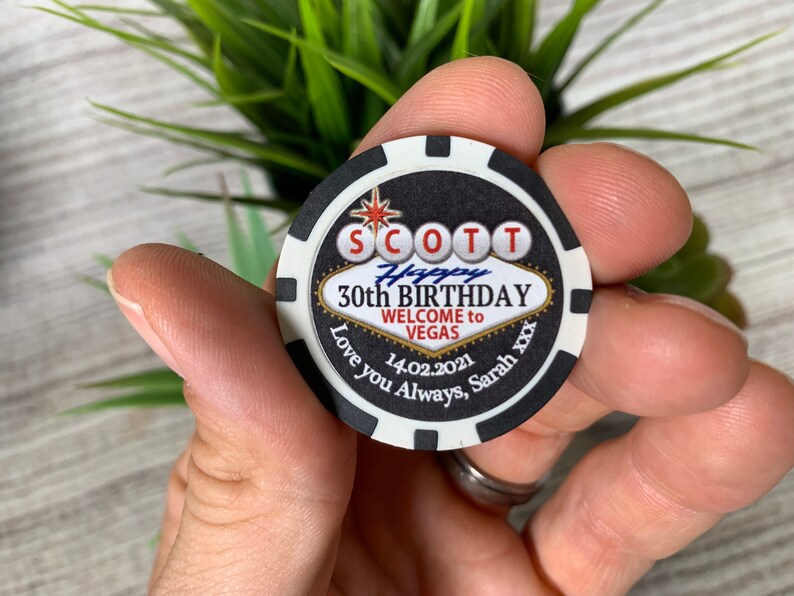 Personalised Poker Chip 21st 30th 40th 50th 60th Birthday | Etsy