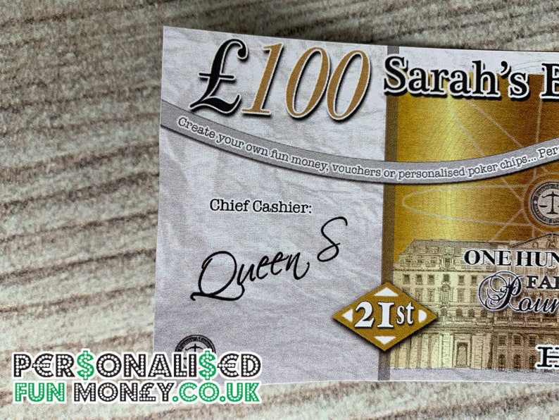Personalised Fun Funny Money Pounds Bank Notes 21st 40th Gift - Etsy