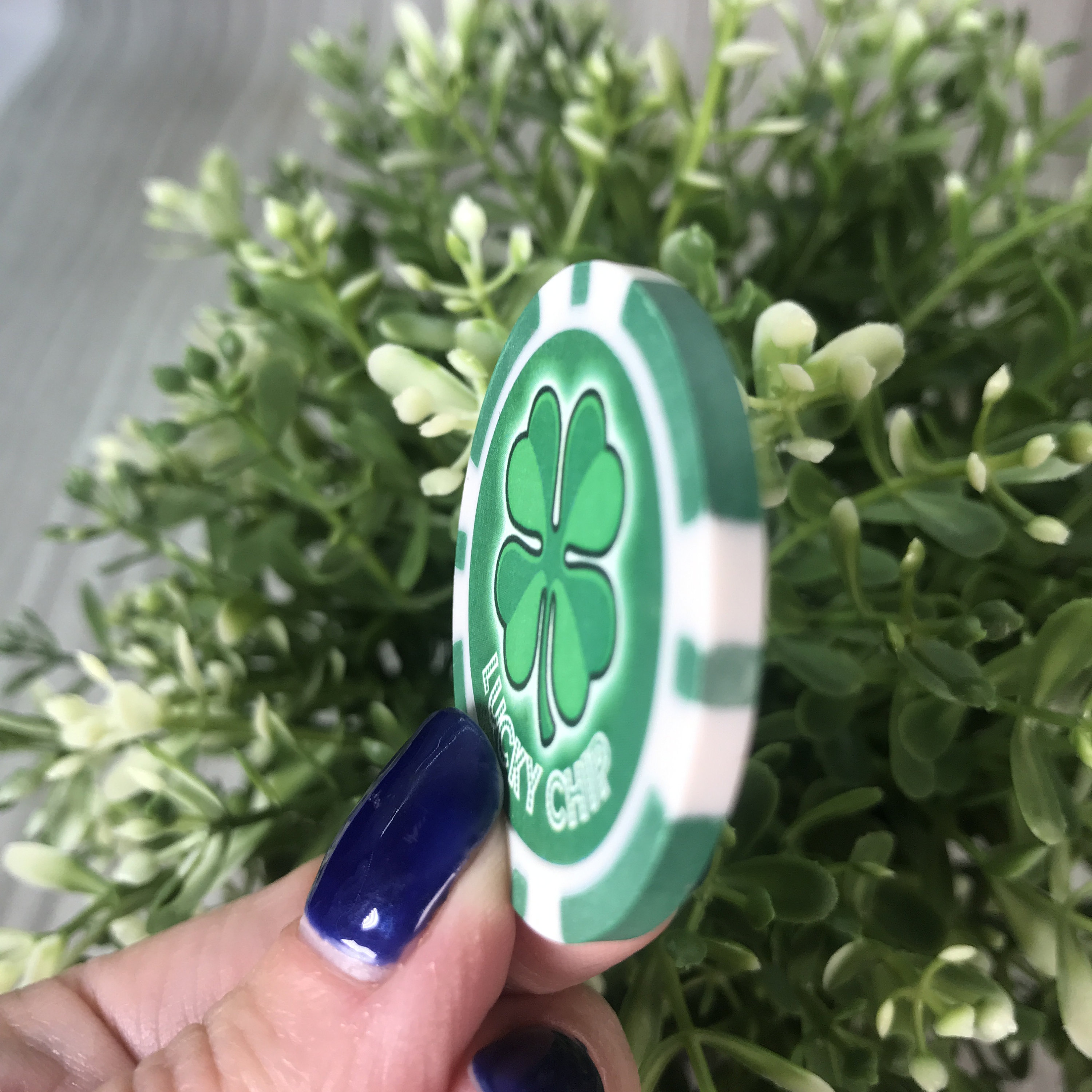 Four Leaf Clover Lucky Chip Good Luck Gift Gambler Gift Lucky - Etsy UK