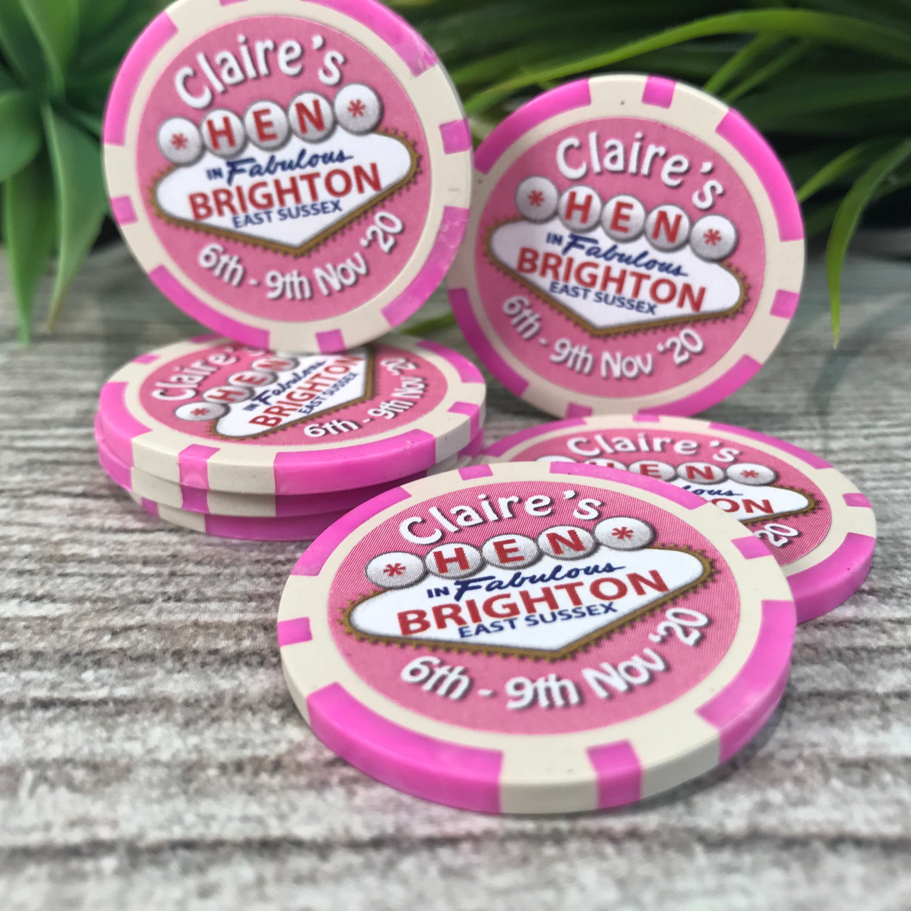 Personalised Poker Chips Tokens Casino | Etsy