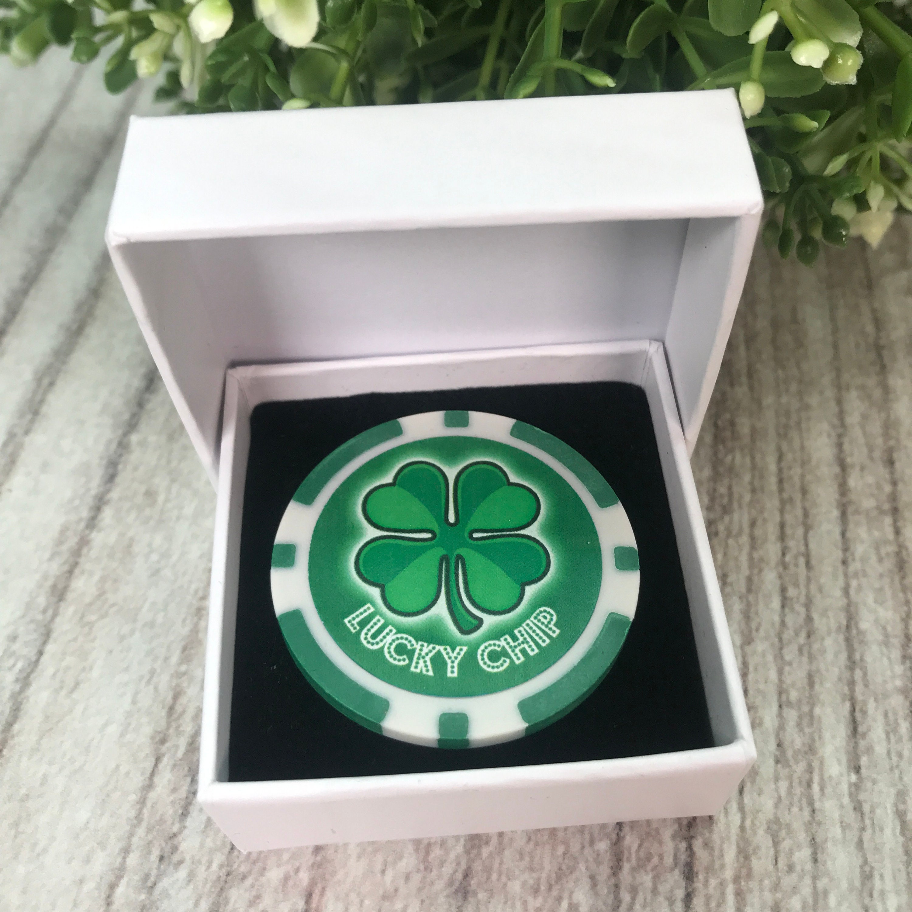 Four Leaf Clover Lucky Chip Good Luck Gift Gambler Gift Lucky - Etsy UK