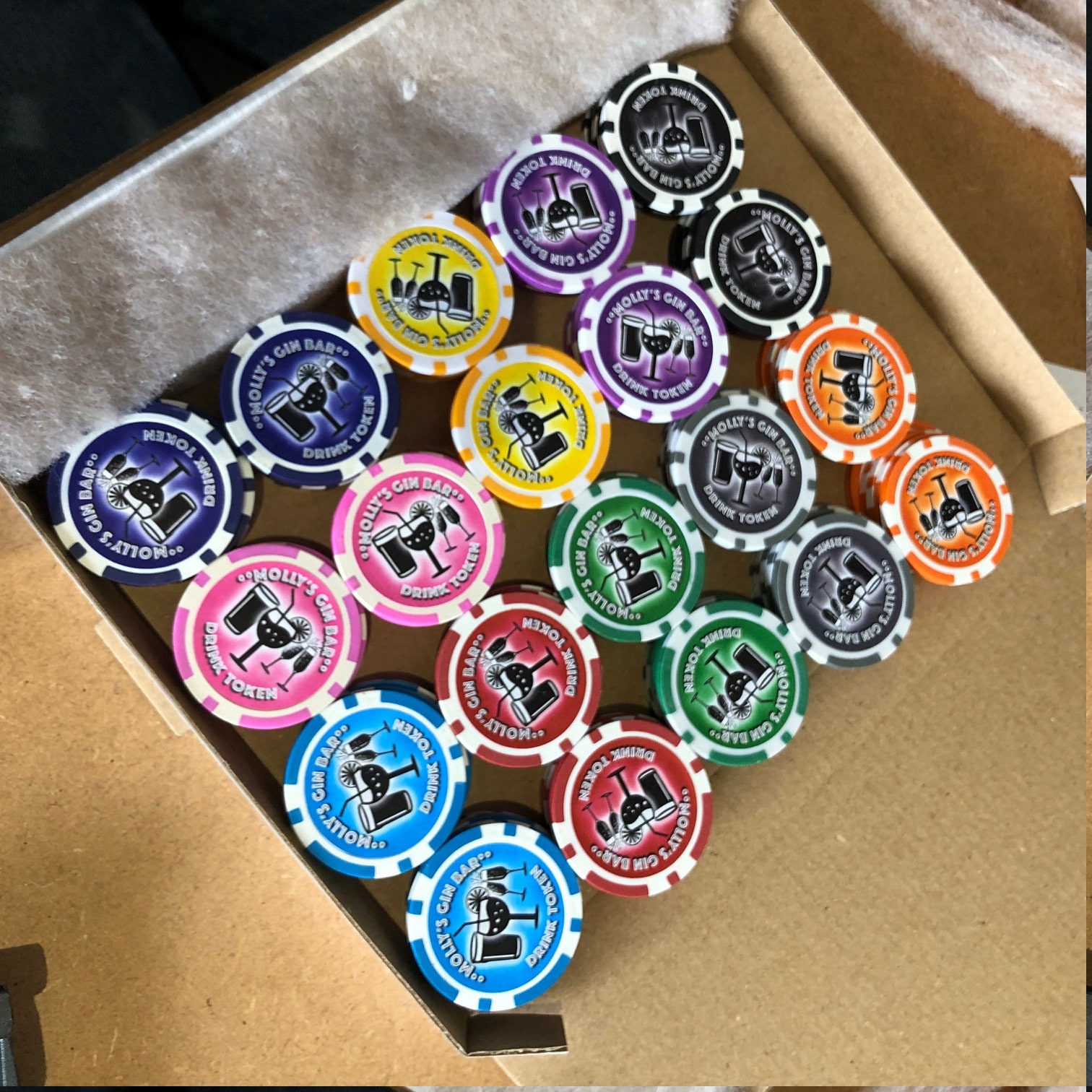 Drink Tokens Vouchers Party Casino Poker Chips Personalised | Etsy