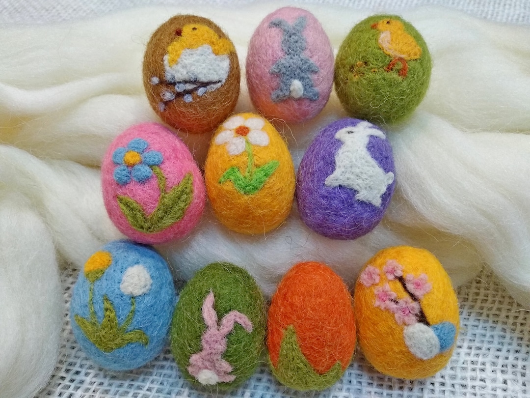 Easter Eggs Ornaments, Easter Eggs, Wool Felt, Felt Eggs, Easter Eggs ...