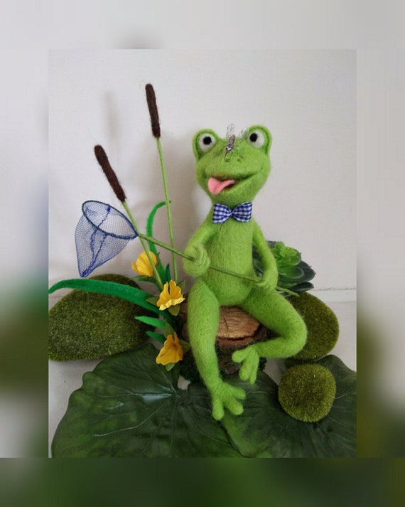 Frog Doll Wool Frog Gift Doll Frog Frog Toy Handmade Toy - Etsy