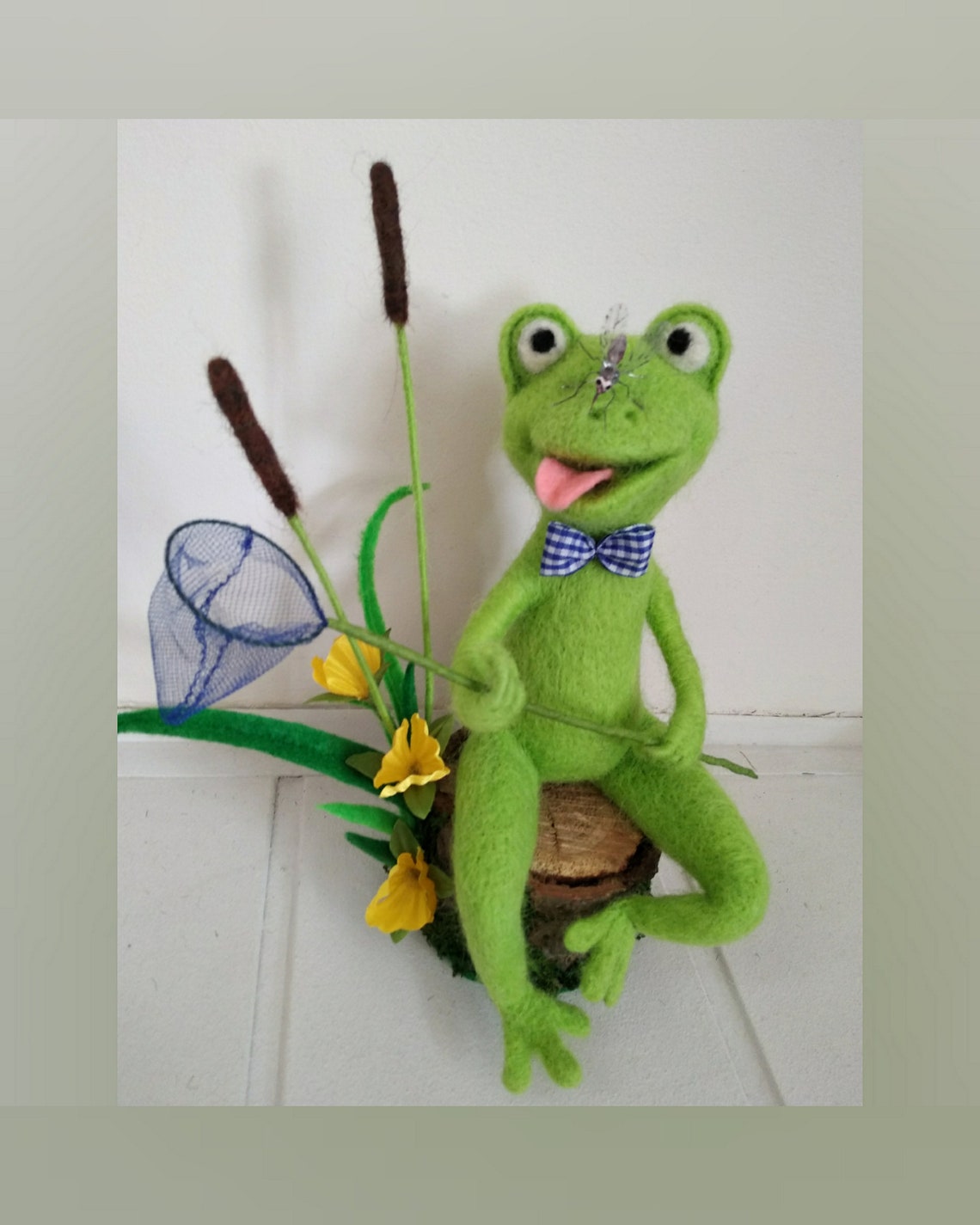 Frog Doll, Wool Frog, Gift Doll, Frog, Frog Toy, Handmade Toy, Wool ...