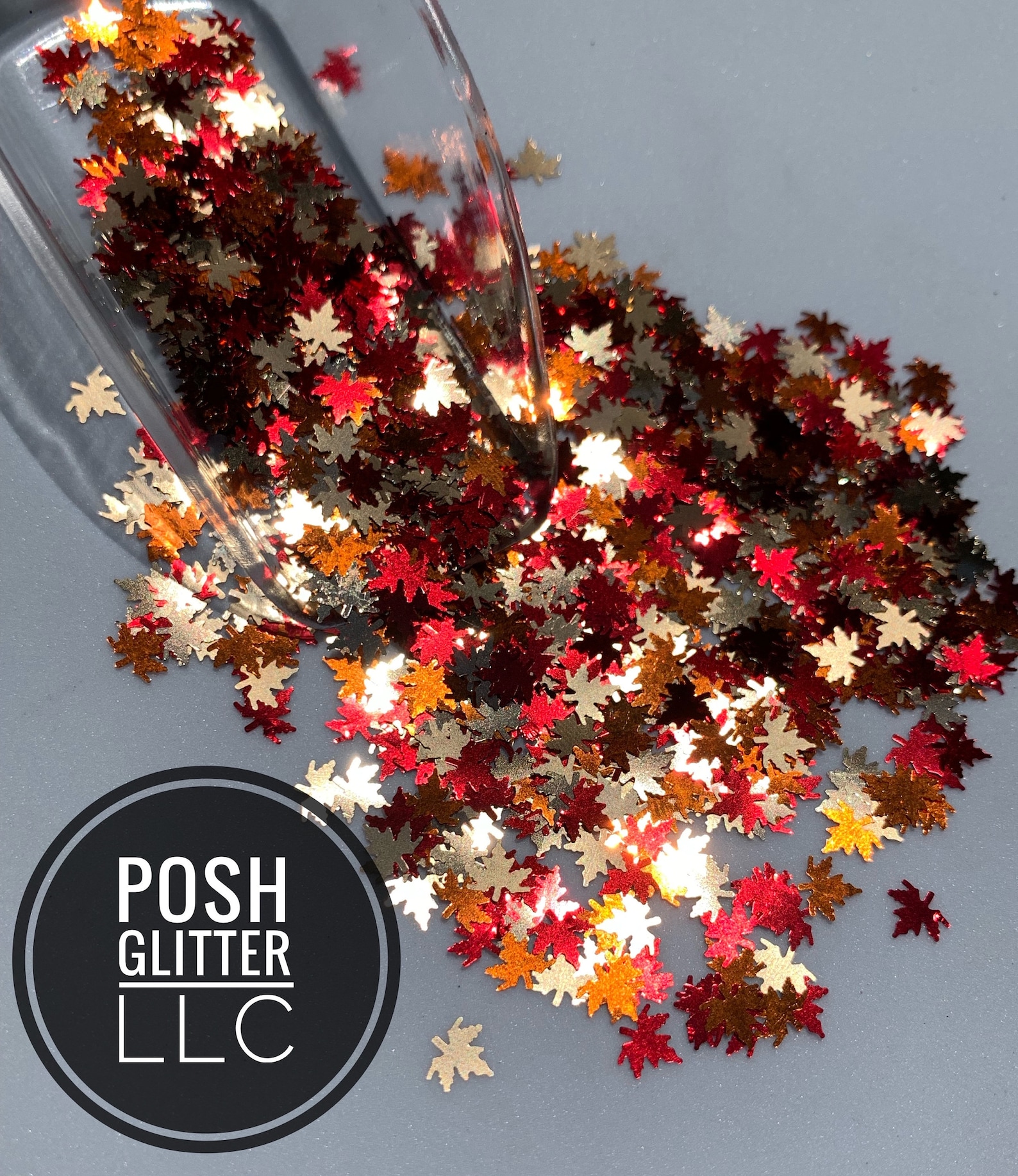 FALL LEAVES Multi Colored Fall Leaf Glitter Maple Leaf | Etsy