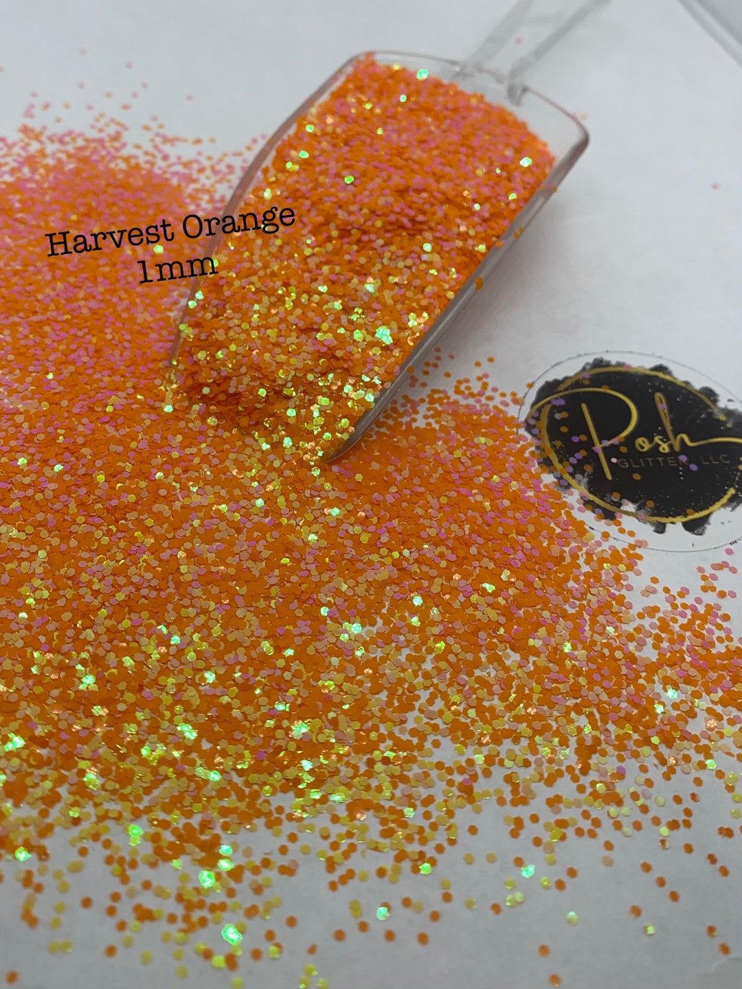 HARVEST ORANGE 1MM - Orange 1MM Hex Cut Glitter - Polyester Glitter ...