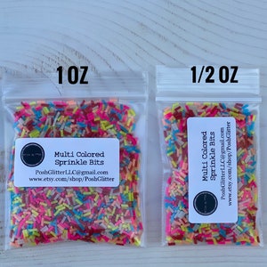MULTI COLOR SPRINKLE Bits -polymer Sprinkles - Fake Sprinkles - Clay ...