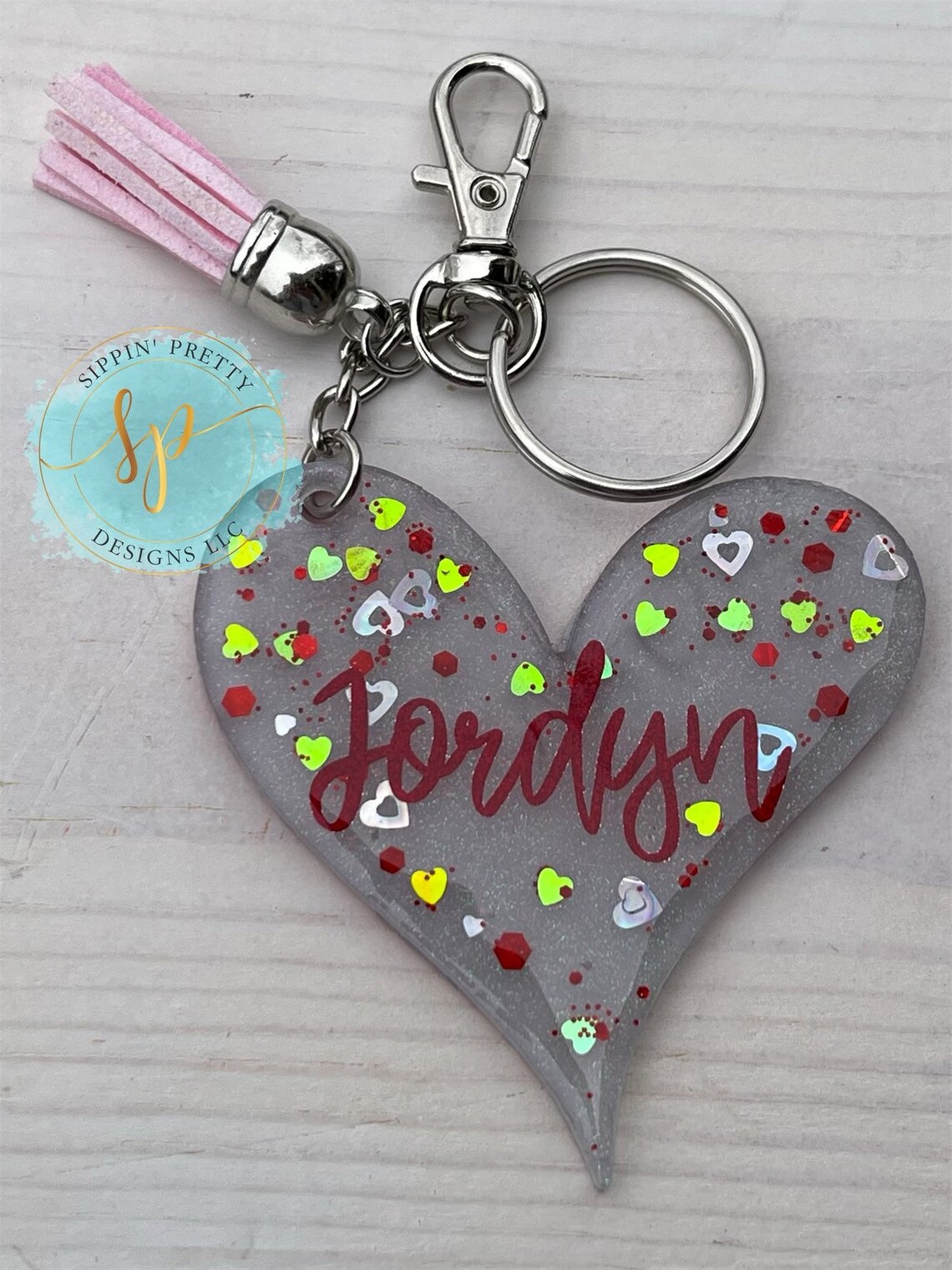 HEART ACRYLIC BLANK Clear Heart Acrylic Keychain Blank With - Etsy
