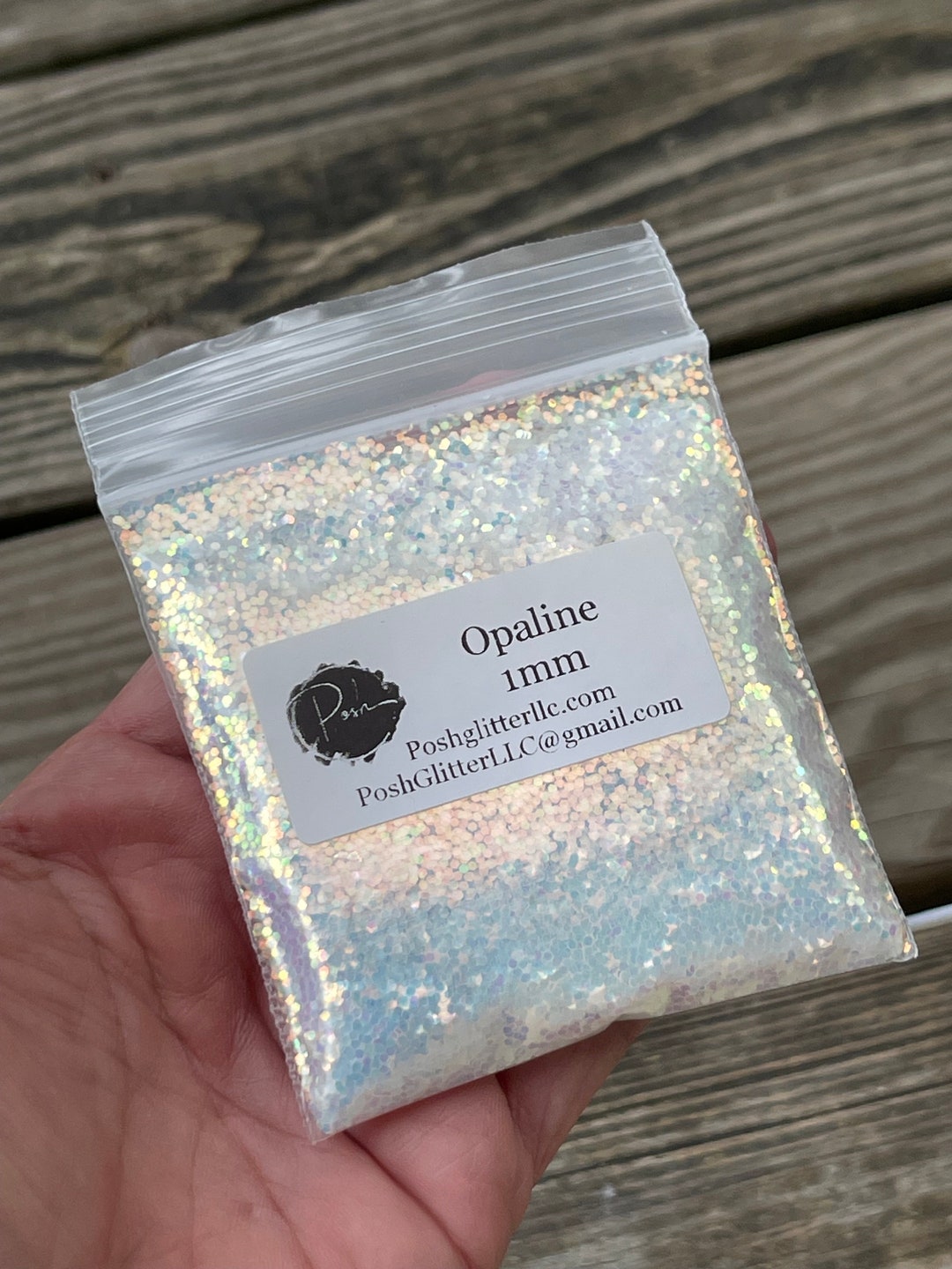 OPALINE 1MM - White Iridescent Opal Glitter Hex Cut - Opal Glitter ...