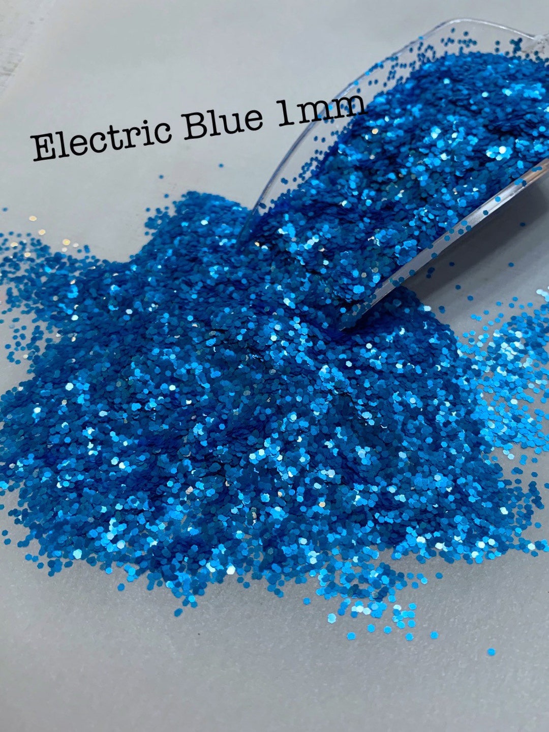 ELECTRIC BLUE 1MM Glitter, Blue Pearlescent 1MM Hex Cut, Fluorescent ...