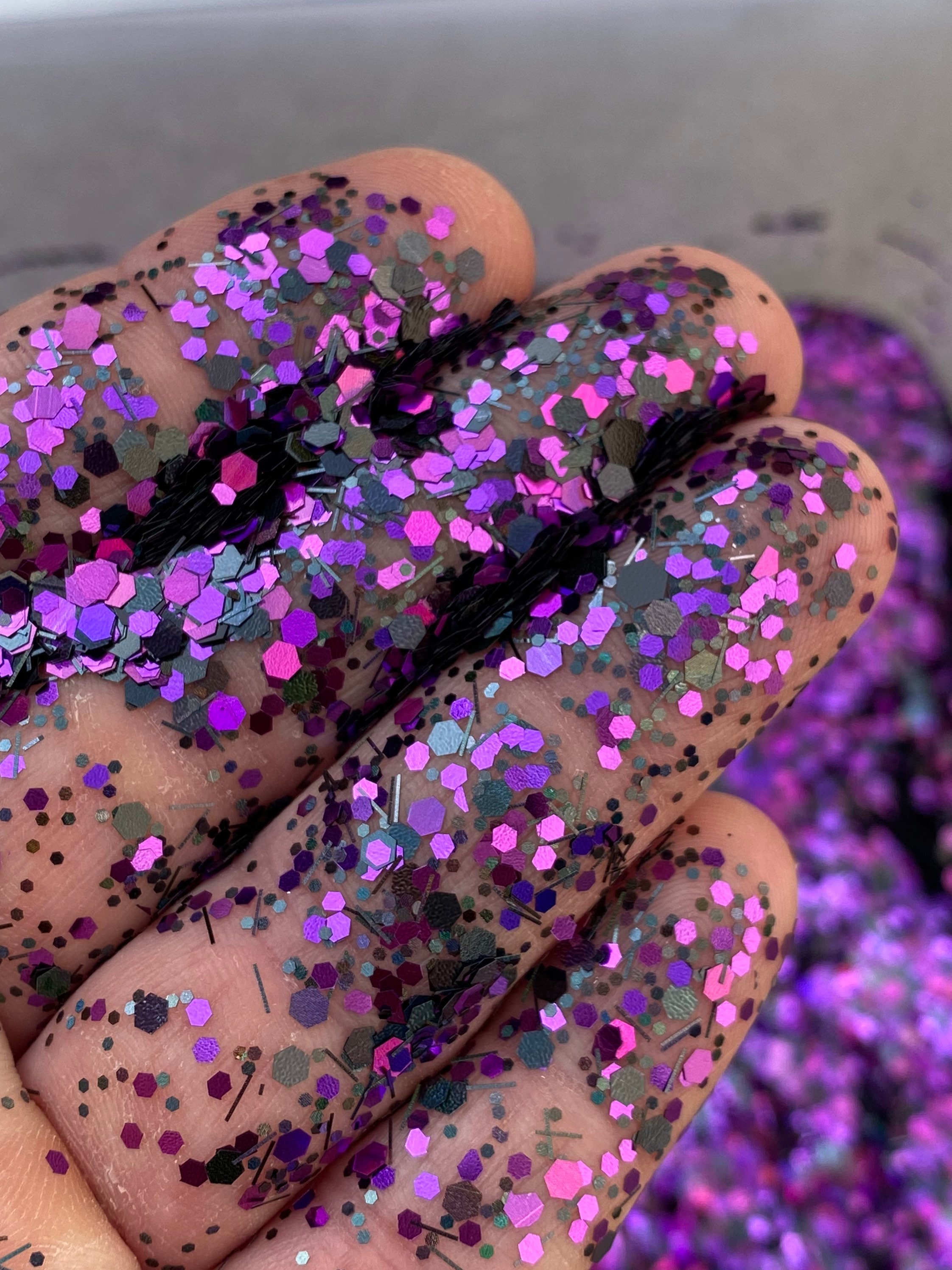 HOCUS POCUS Purple Black Holographic Chunky Glitter Mix - Etsy
