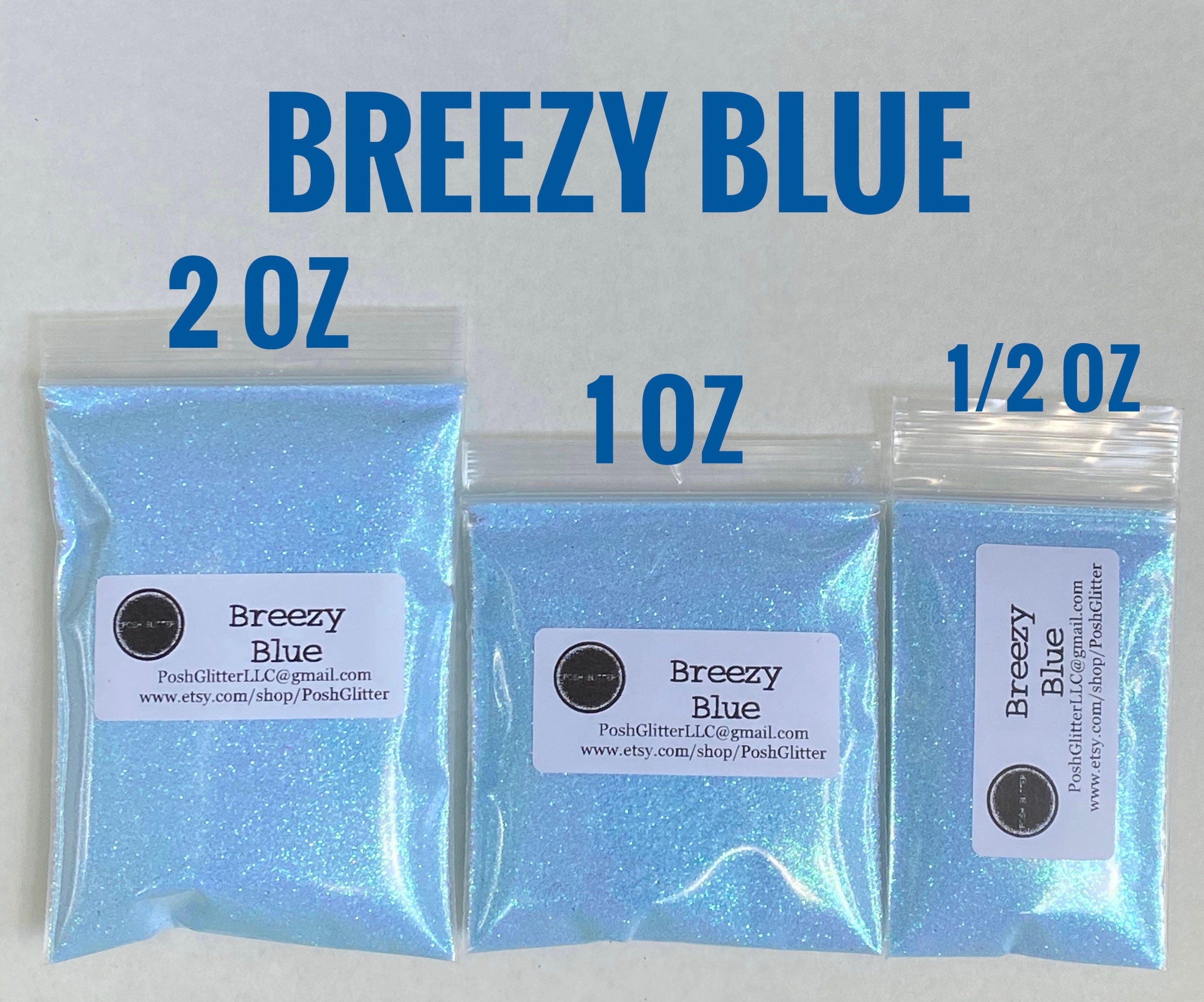 BREEZY BLUE Light Blue Glitter, Ultra Fine Loose Glitter, Polyester ...