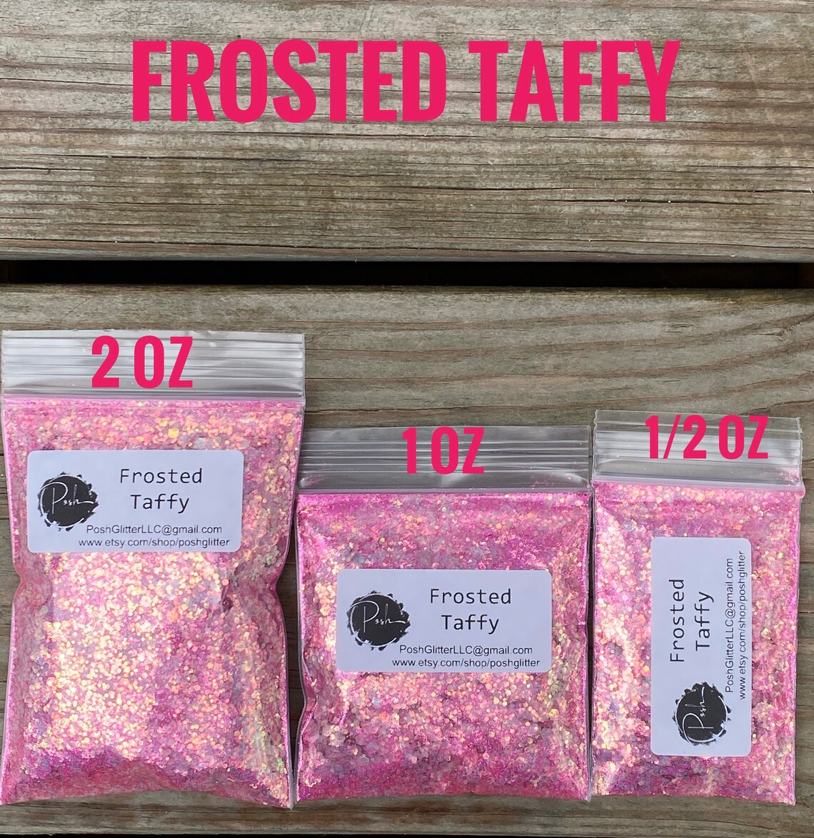 FROSTED TAFFY Pink Iridescent Holographic Glitter Chunky | Etsy