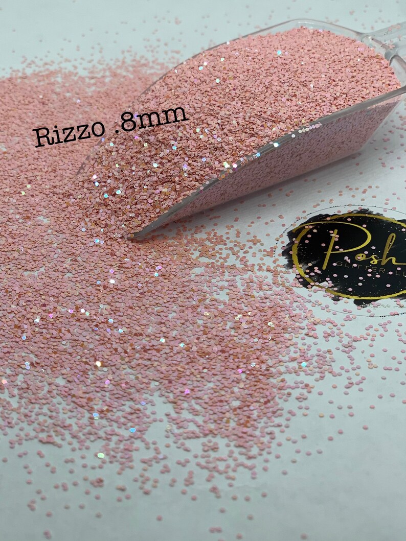 RIZZO .8MM Pink Hex Cut Polyester Glitter Solvent - Etsy