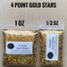 4 POINT STAR GOLD Holographic Star Glitter Gold 4 Point Star Polyester ...