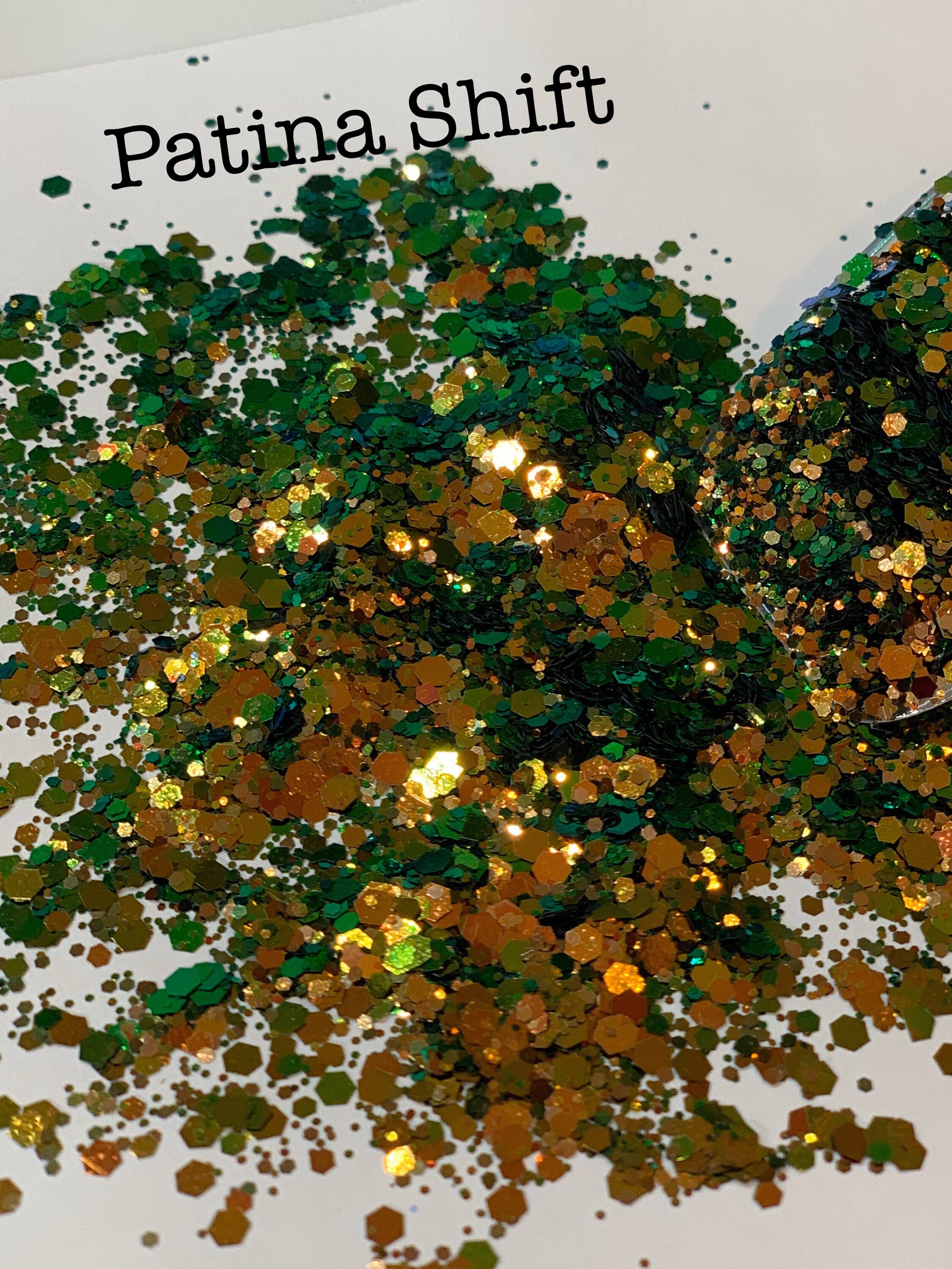 PATINA COLOR SHIFT Green Gold & Bronze Chunky Glitter Mix | Etsy