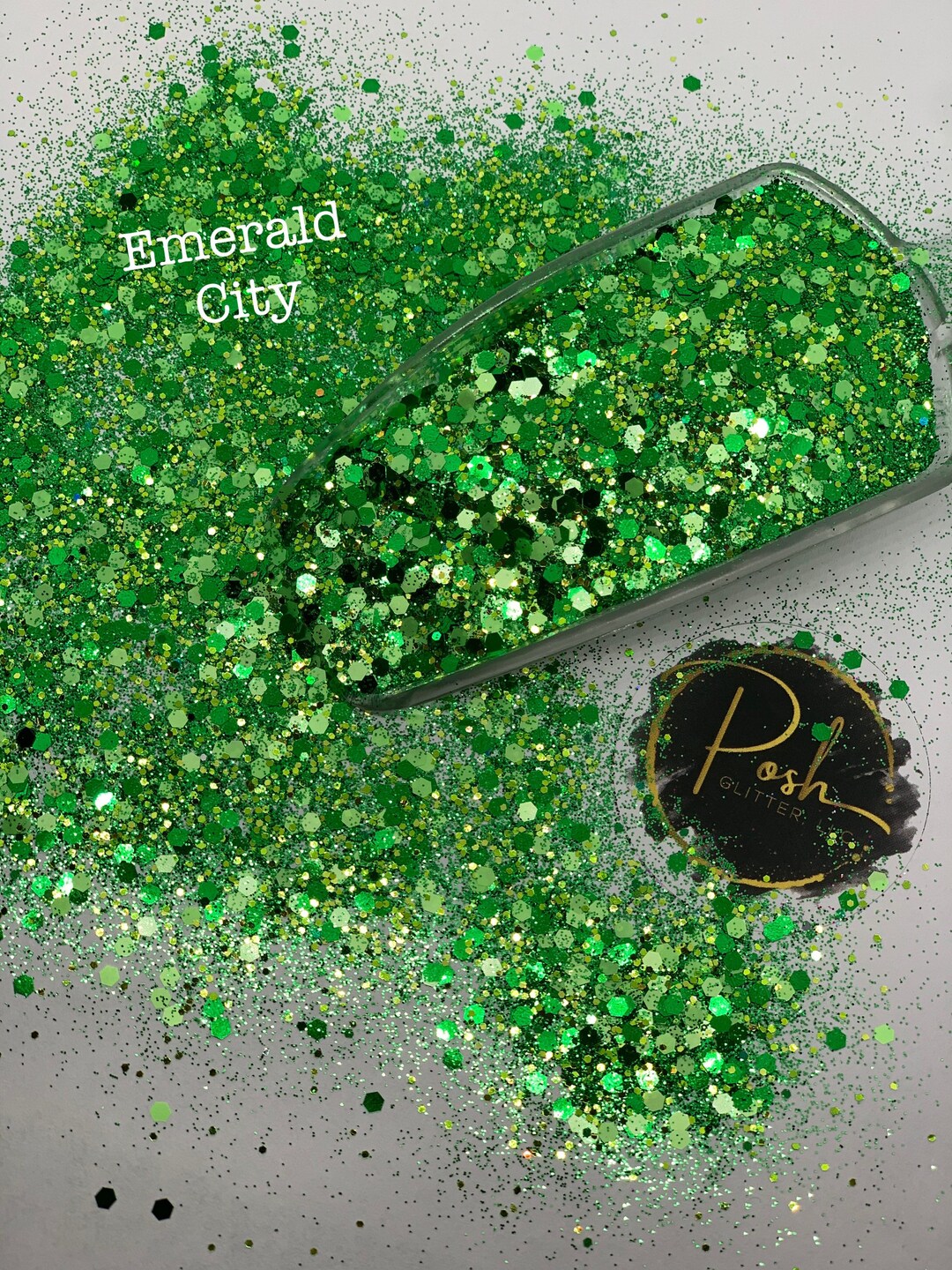 EMERALD CITY Green Chunky Glitter Mix, Polyester Glitter, Solvent ...