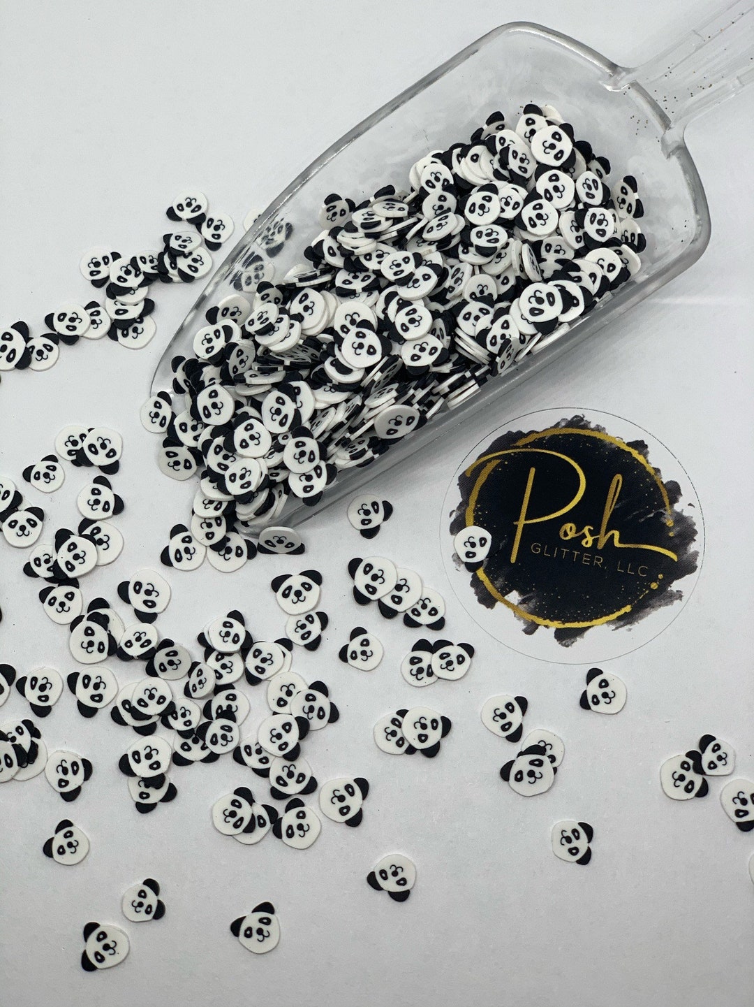 PANDA FACE - Polymer Clay, Fake Panda Pieces Panda Sprinkles CLEARANCE ...