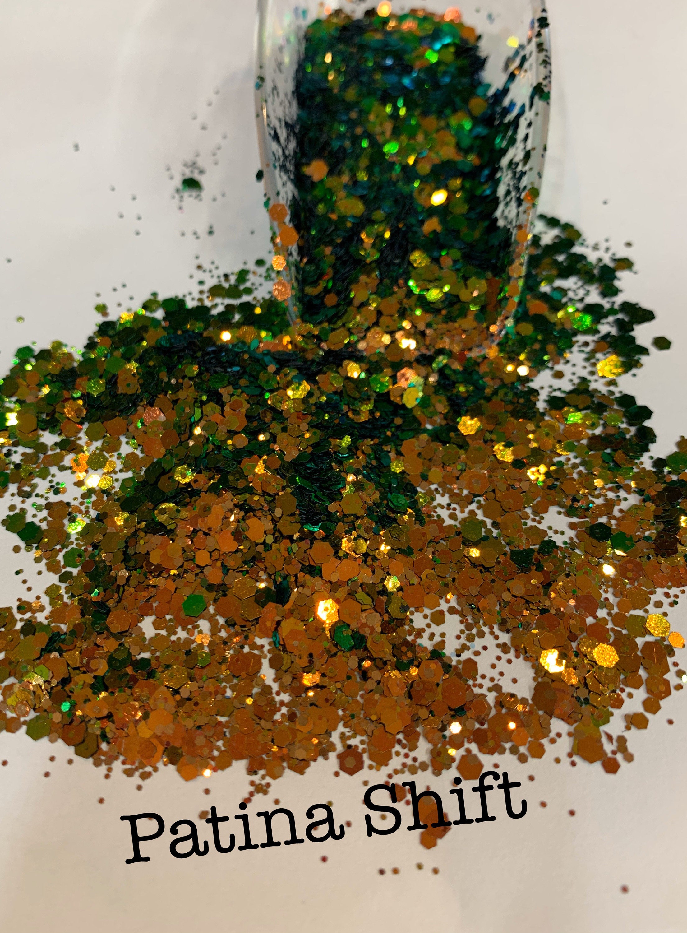 PATINA COLOR SHIFT Green Gold & Bronze Chunky Glitter Mix - Etsy