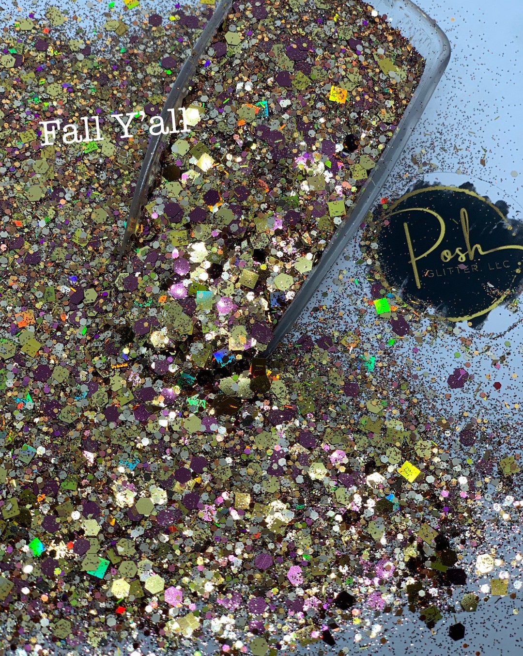 FALL Y'ALL - Maroon & Gold Fall Glitter Chunky Mix - Polyester Glitter ...