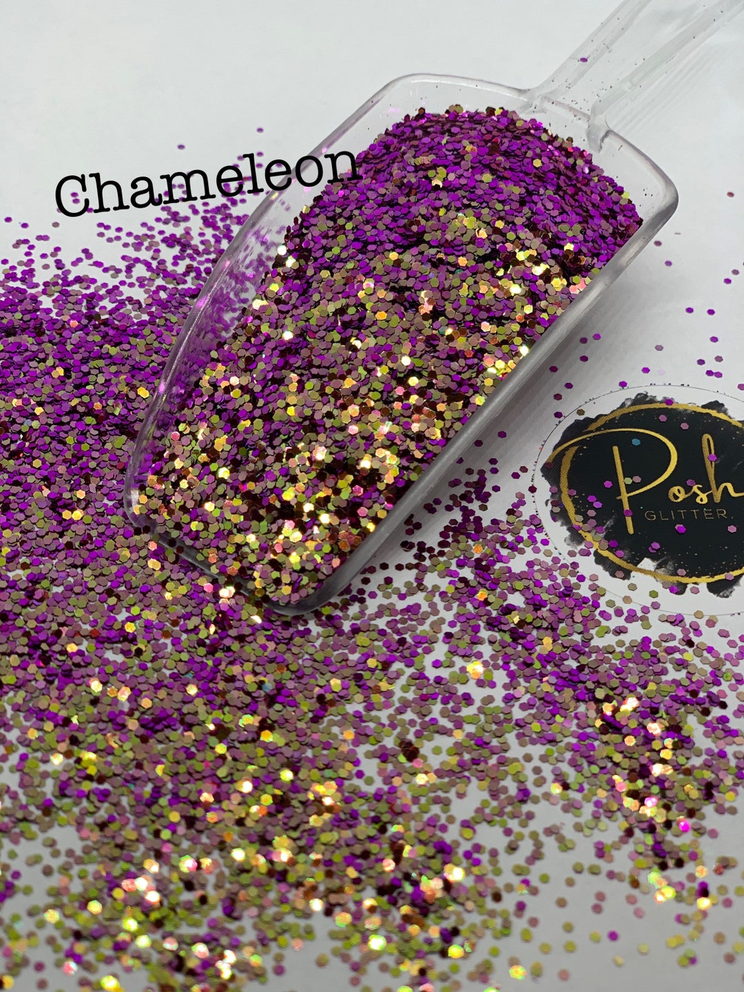 CHAMELEON Pink Gold Color Shift Glitter, 1MM Hex Cut Glitter, Polyester ...