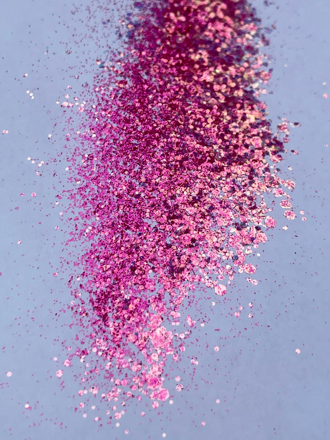 FROSTED TAFFY Pink Iridescent Holographic Glitter Mix, Chunky Bright ...