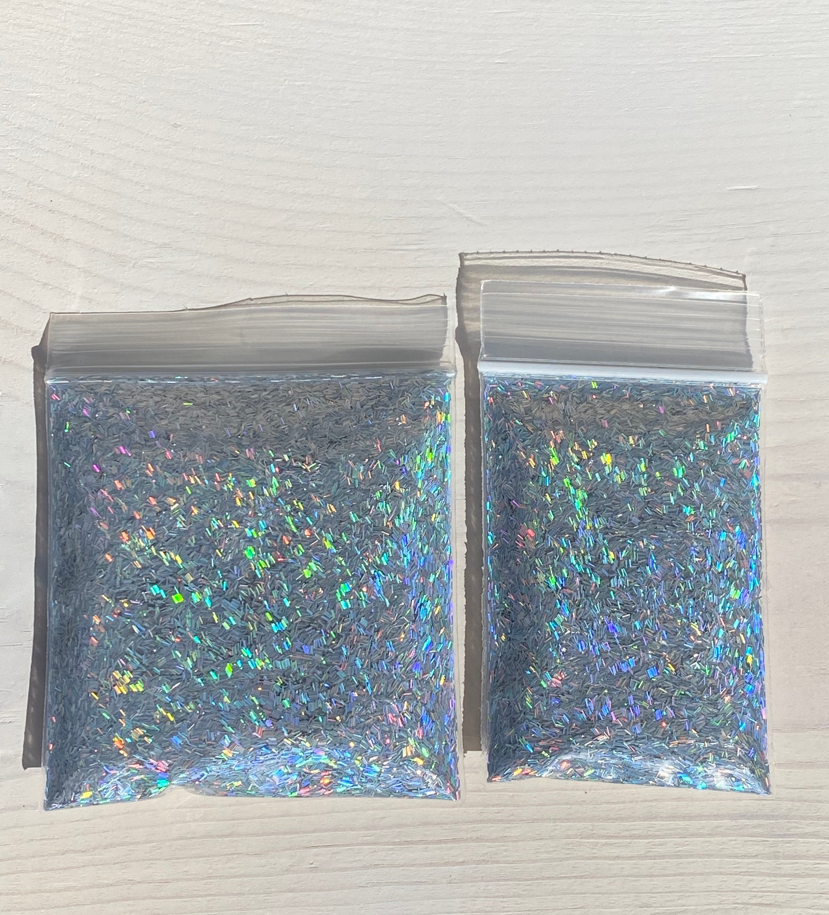 GLITZY HOLO TINSEL Silver Holographic Tinsel Glitter Bar - Etsy