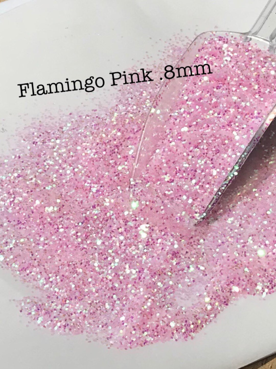 FLAMINGO PINK .8MM - Pale Pink Hex Translucent Glitter - Polyester ...