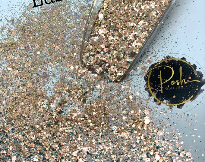 LUSH Iridescent Gold Chunky Mix Gold Chunky Glitter Mix Polyester ...