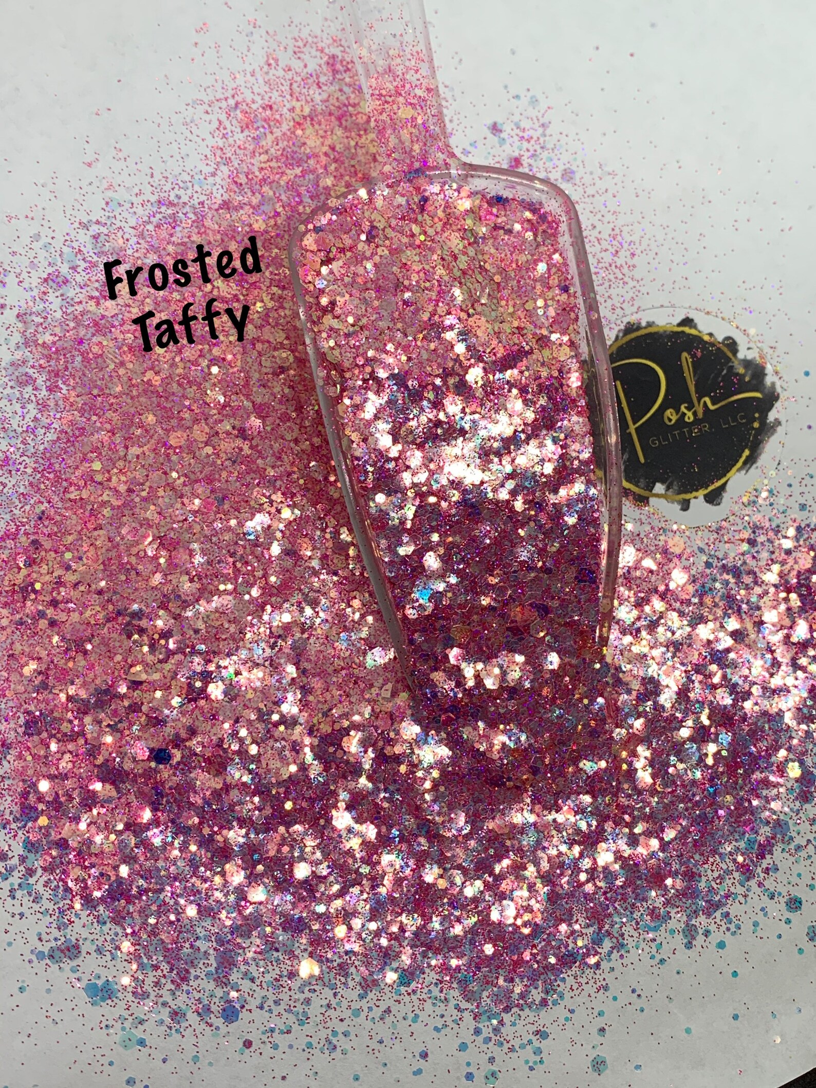 FROSTED TAFFY Pink Iridescent Holographic Glitter Chunky | Etsy
