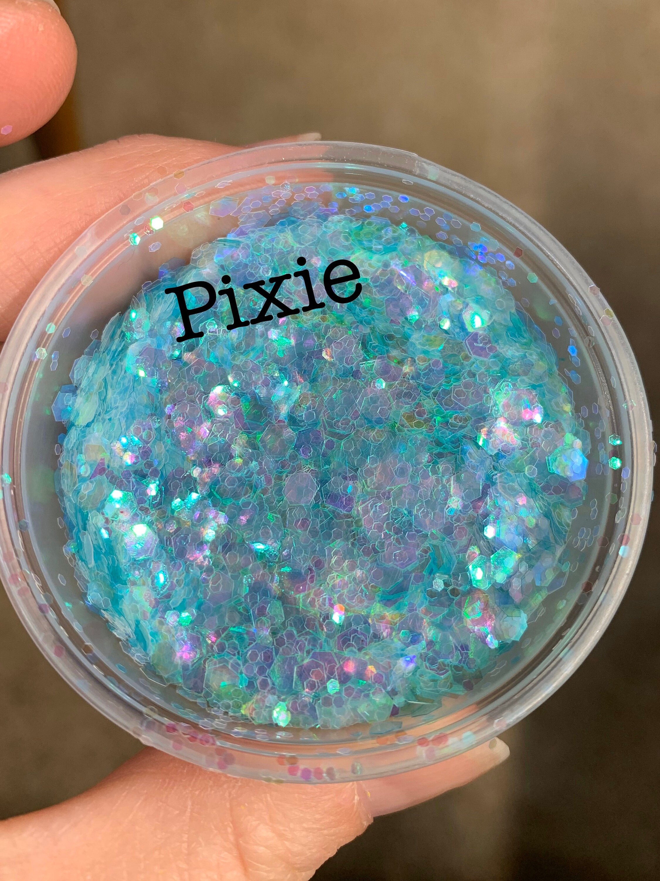 PIXIE Pink, Aqua, Purple Glitter, Iridescent Chunky Custom Glitter Mix ...
