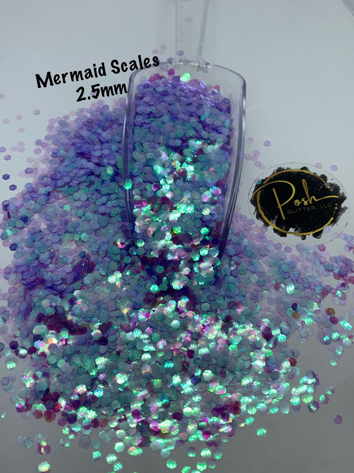 MERMAID SCALES 2.5MM Iridescent Purple HEX 2.5mm Cut - Etsy