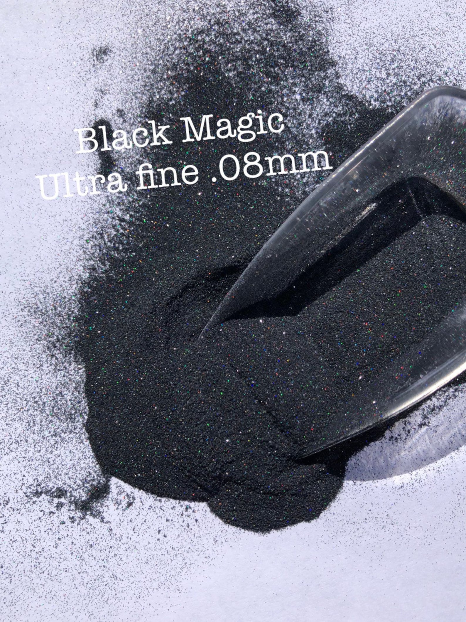 BLACK MAGIC DUST Black Holographic Micro Fine Glitter | Etsy