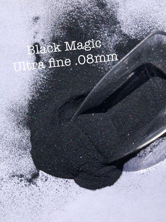 BLACK MAGIC DUST Black Holographic Micro Fine Glitter | Etsy