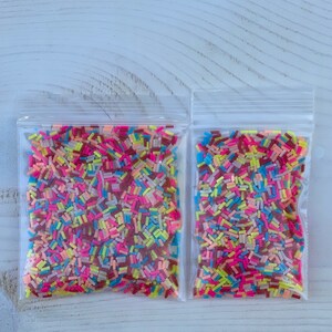 MULTI COLOR SPRINKLE Bits -polymer Sprinkles - Fake Sprinkles - Clay ...